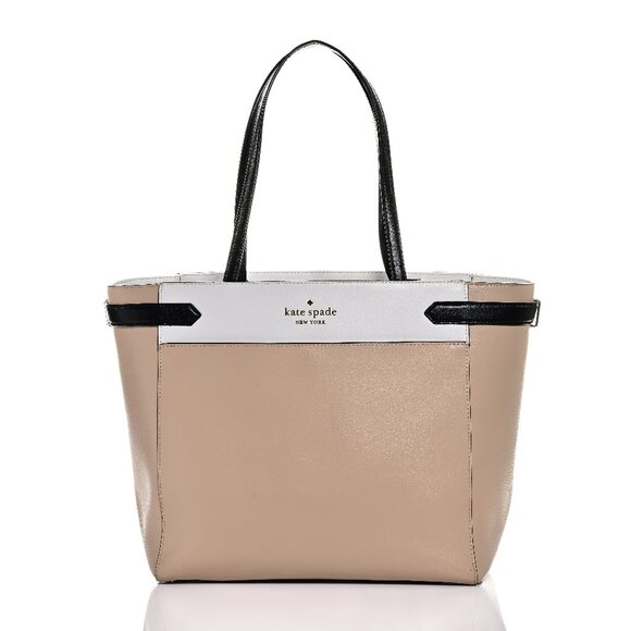 kate spade | Bags | Kate Spade Color Block Leather Tote Staci Laptop ...